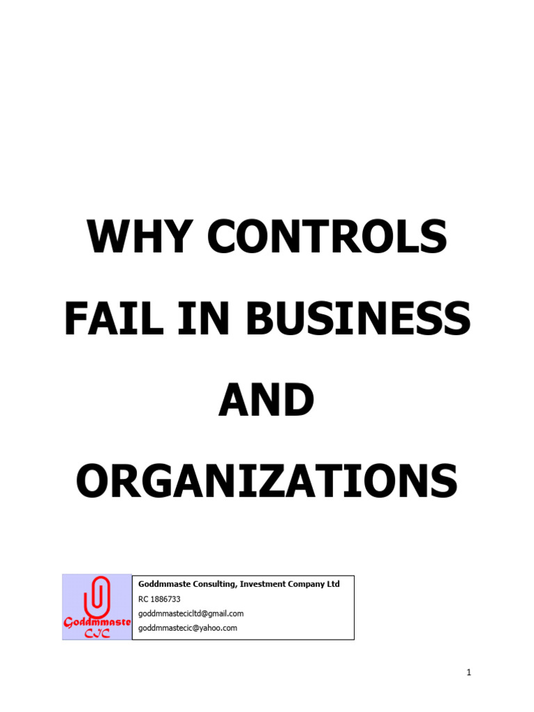 Why Controls Fail in Buisiness & Organization | PDF
