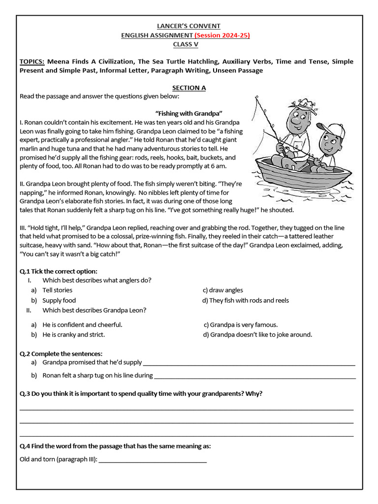 Class V Assignments | PDF