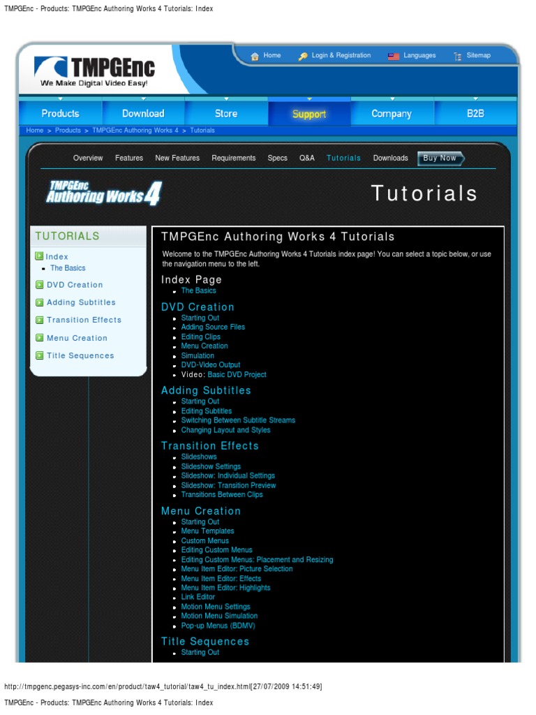 TMPGEnc Authoring Works 4 Tutorials | PDF | Dvd | Menu (Computing)