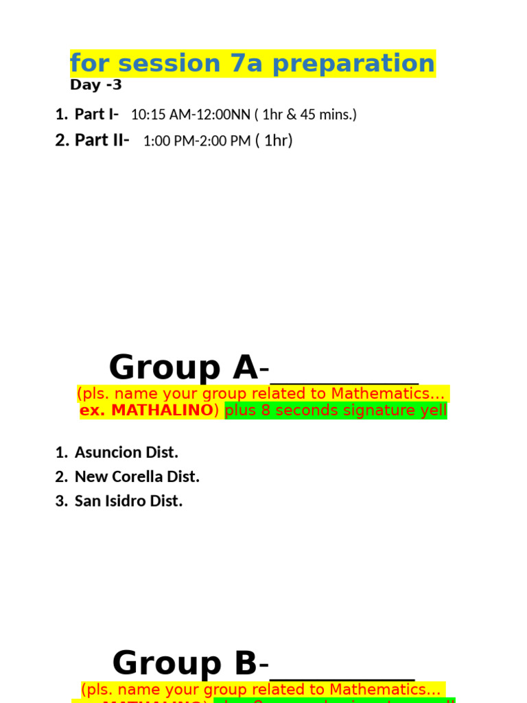 Grouping Instructions | PDF