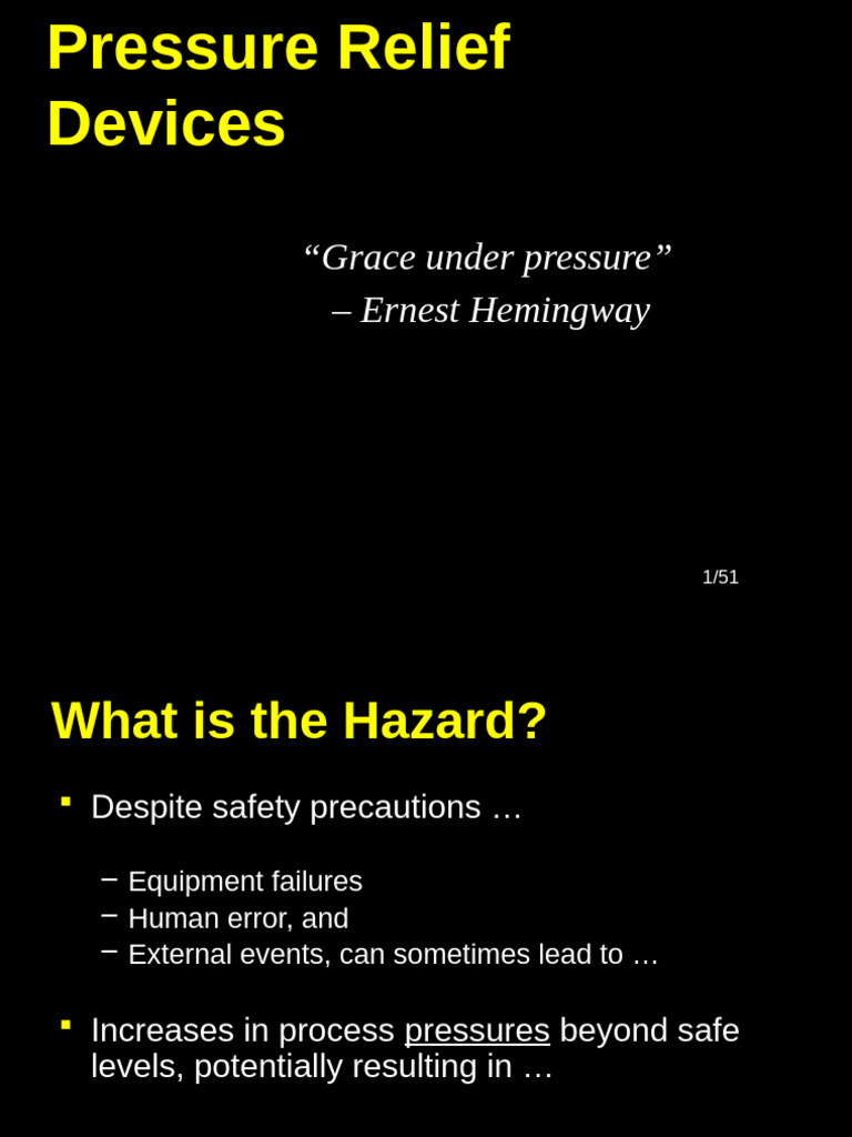 Pressure Relief Safety Valves | PDF