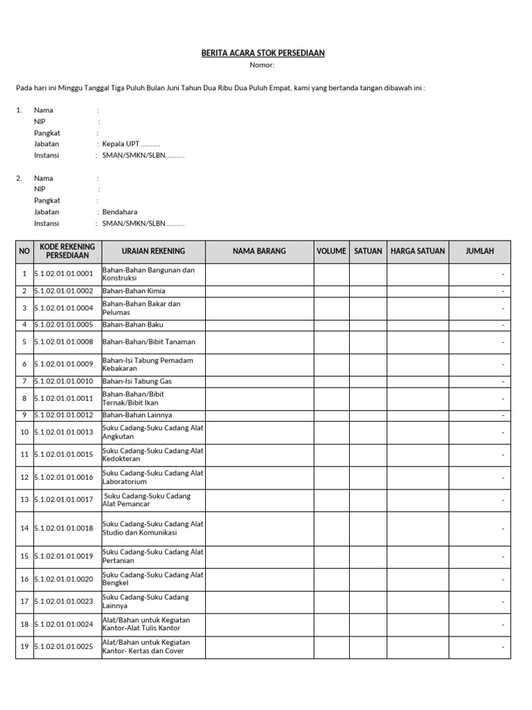 FORMAT BA STOK (1) | PDF