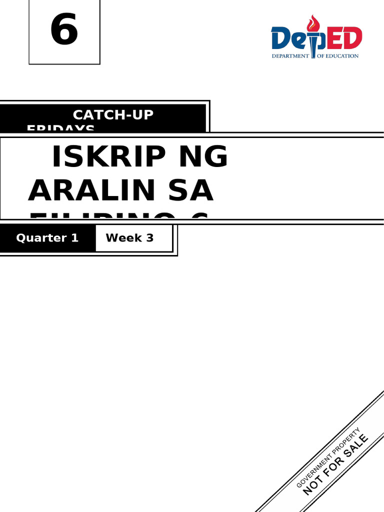 2024 - LS1-G6-Q1-W3-CUF-Filipino | PDF