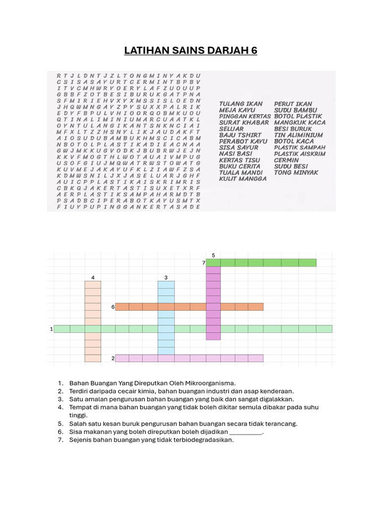 Latihan Sains Darjah 6 | PDF