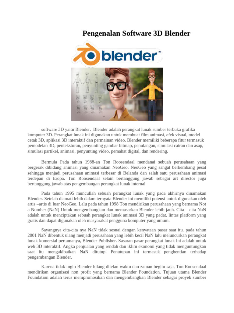 Pengenalan Software 3D Blender | PDF