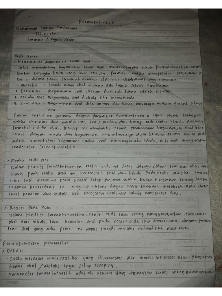 Muhammad Raihan Ramadhan Tugas Farmakokinetik | PDF
