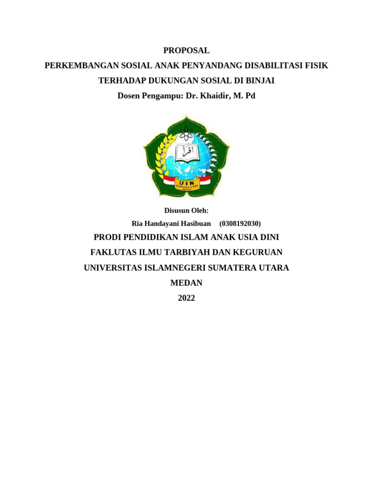 Proposal Kuantitatif Ria Handayani-Piaud3 Sem6 | PDF