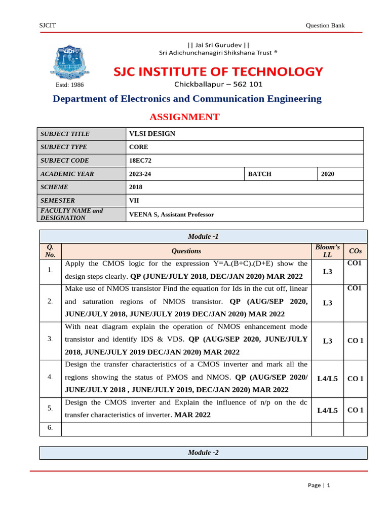 Assignment - Vlsi | PDF