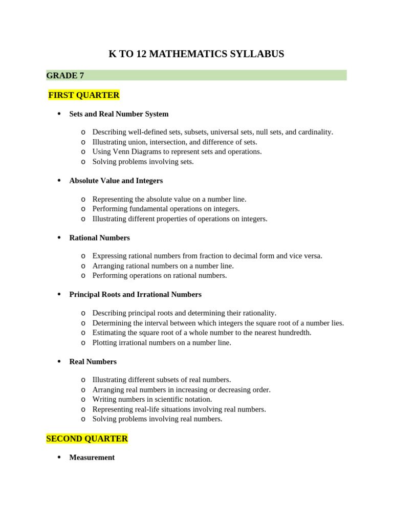 Grade 7 & 8 Math Curriculum Guide | PDF | Equations | Numbers