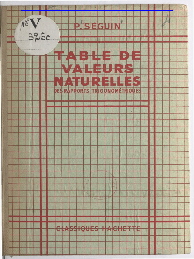 table des valeurs trigonométriques | PDF