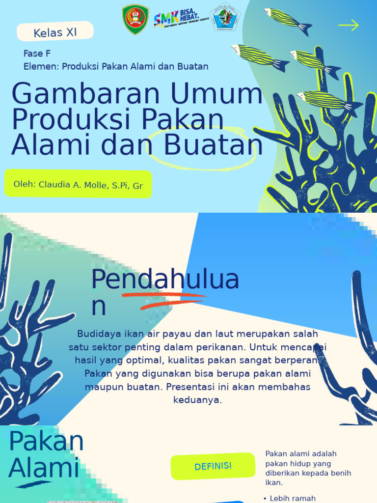 Gambaran Umum Produksi Pakan Alami Dan Buatan | PDF