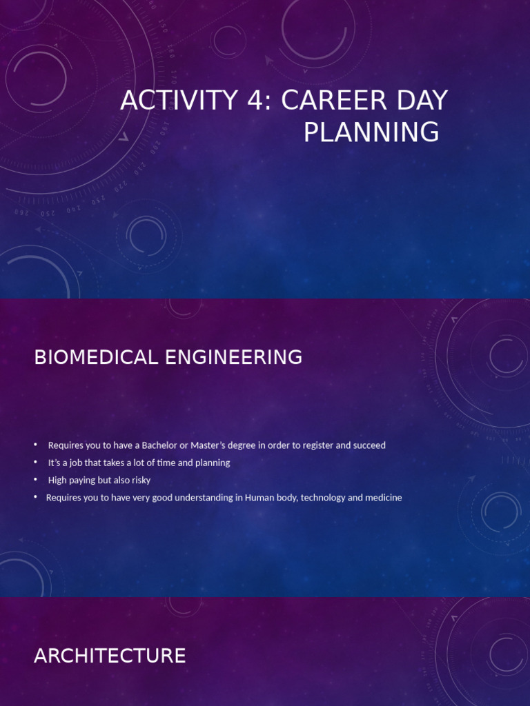 Activity 4: Career Day Planning | PDF