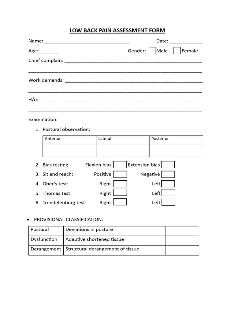 LBP Screening Form With Changes | PDF