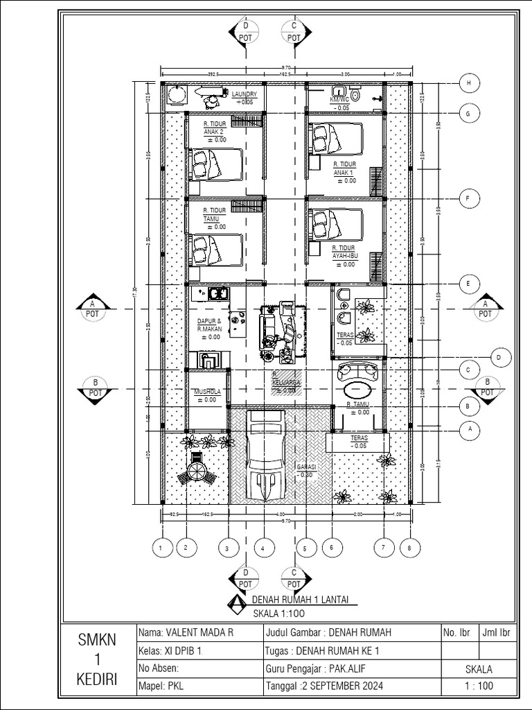 Denah Ke-1 Revisi | PDF