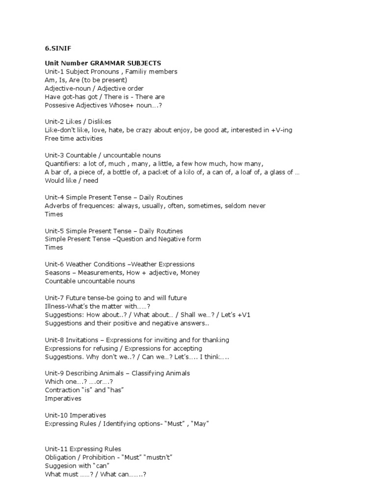 6-7-8th Grade Grammar Structures | PDF | Adjective | Grammatical Tense