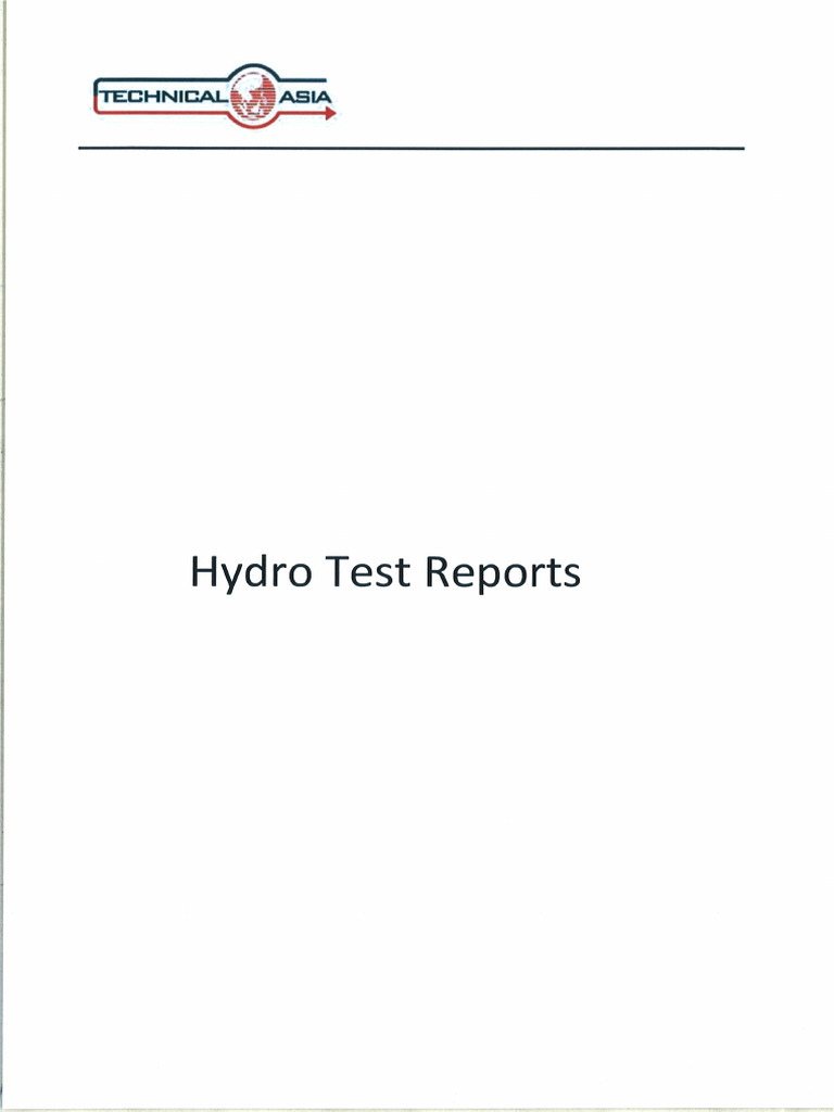 Piping Hydrotest Report - DPCU | PDF