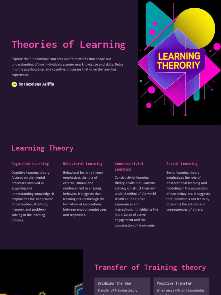 Theories of Learning | PDF | Learning | Learning Theory (Education)