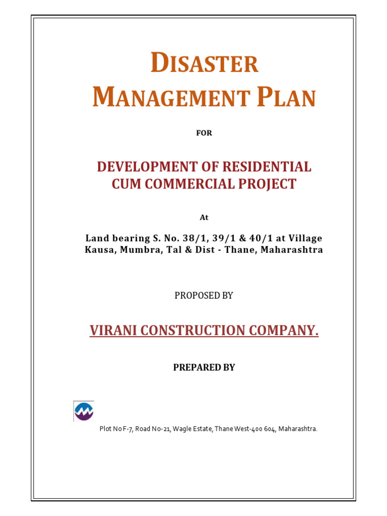 Disaster Management Plan Maharashtra | PDF