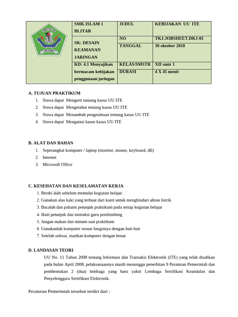 Kelompok 2 - KEBIJAKAN UU ITE | PDF