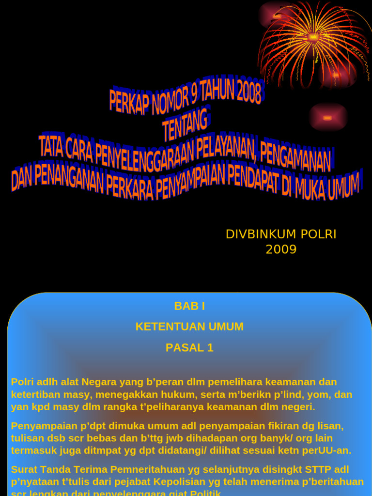 Perkap No. 9 TH 2008 | PDF