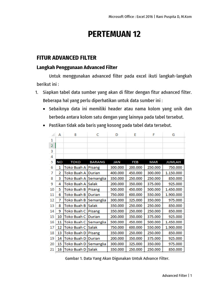 Advance Filter | PDF