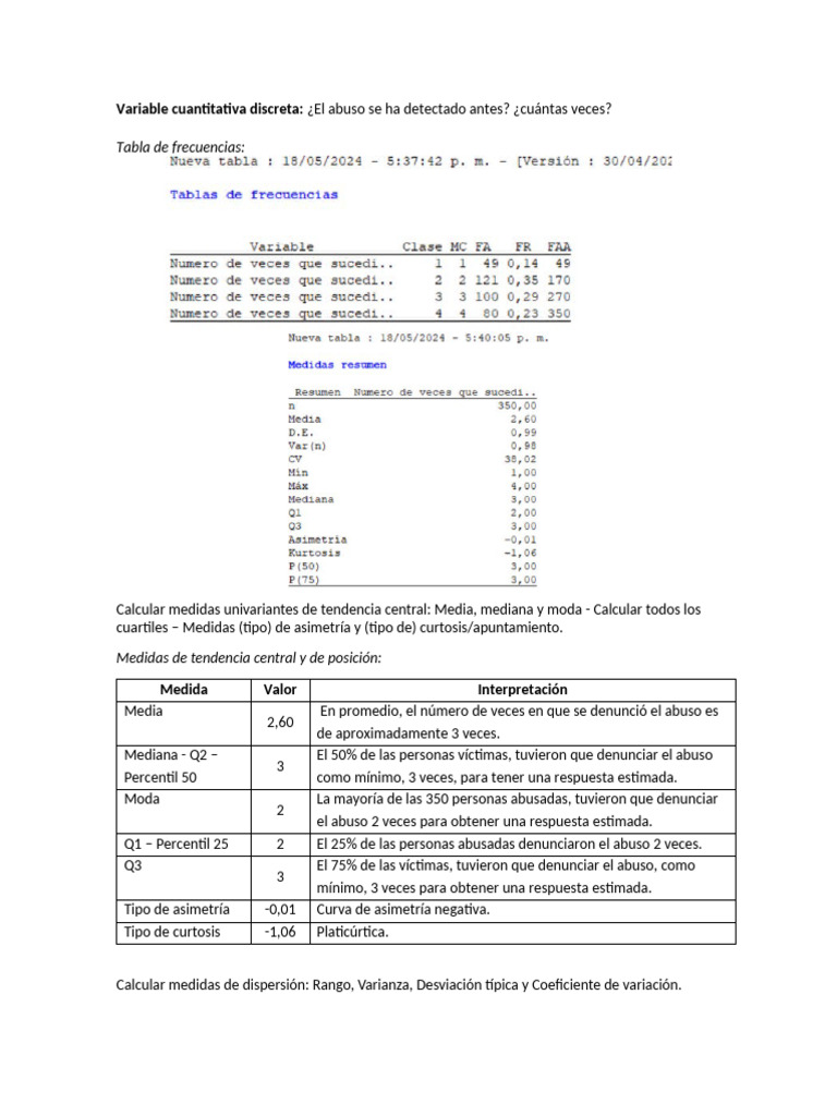 Variable Discreta Continua Pdf Mediana Desviación Estándar 2687