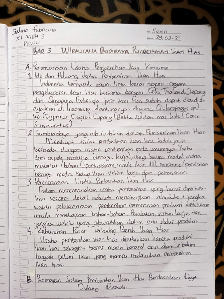 Salma Febriana-Xi Mipa 3-Pkwu Bab 3 | PDF