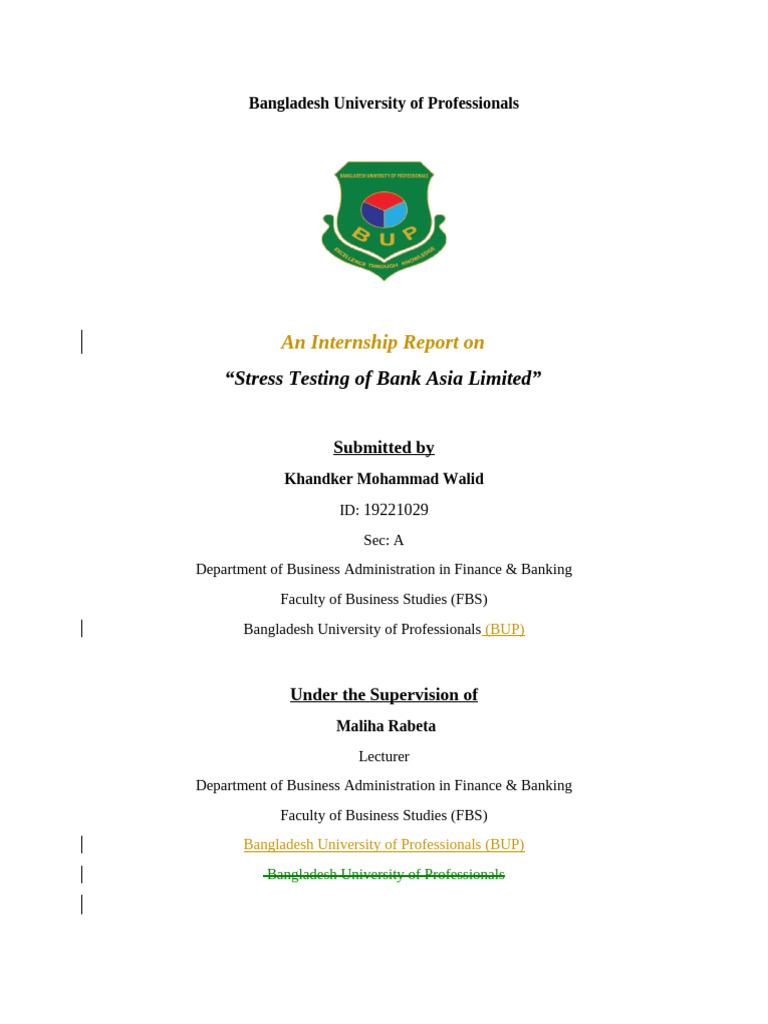 Khandker Mohammad Walid - Final Report REVISED | PDF