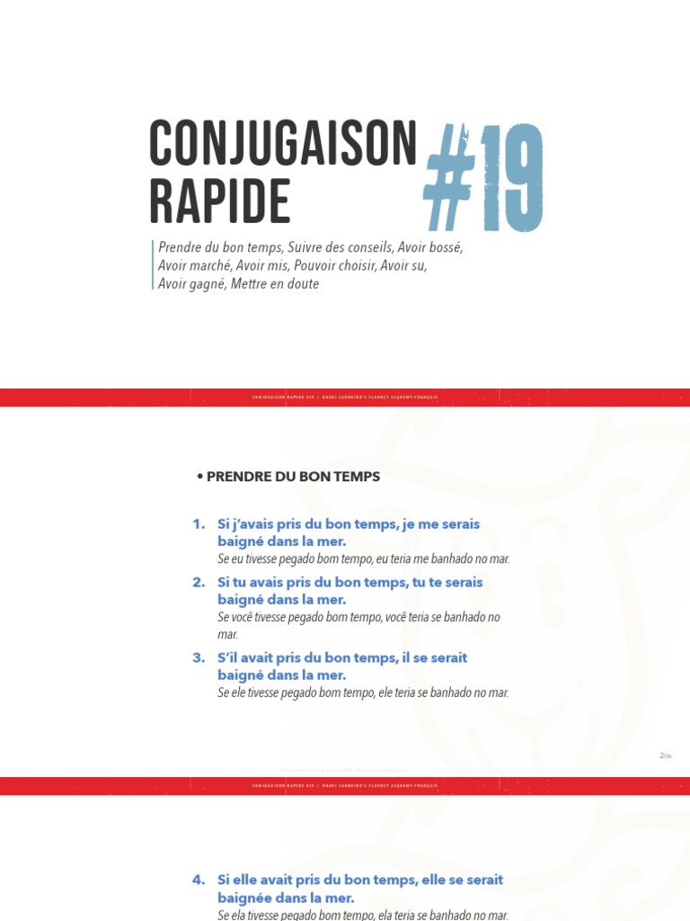 #19 Conjugaison Rapide PDF | PDF