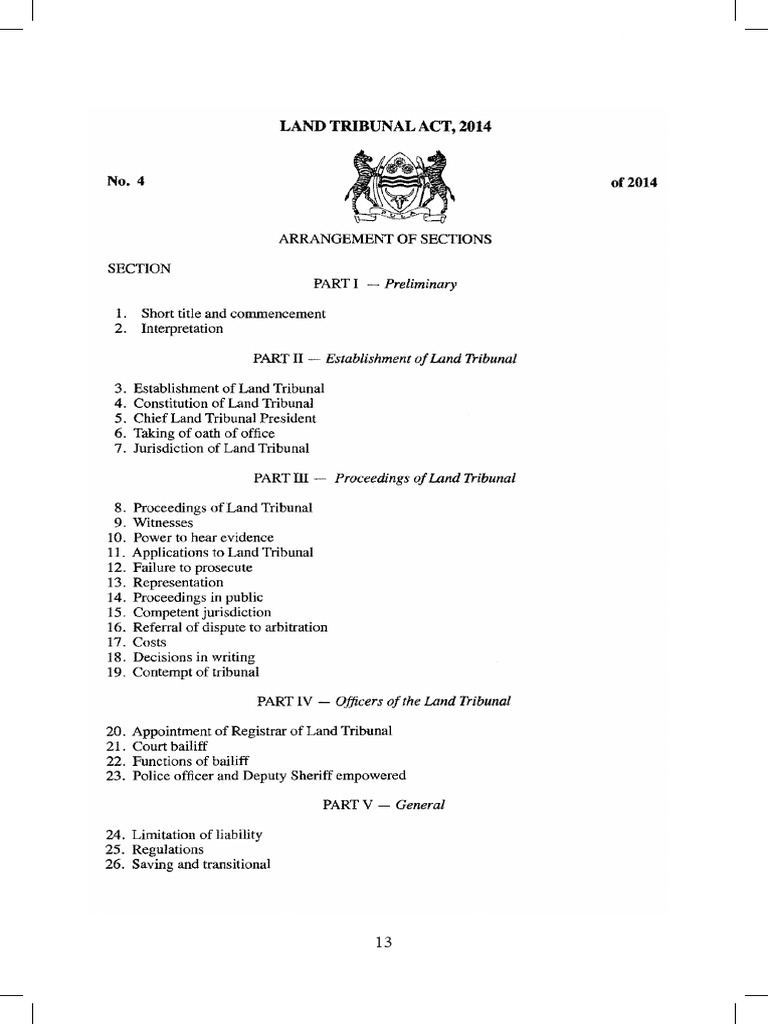 Land Tribunal Act Overview 2014 | PDF | Tribunal | Legal Procedure