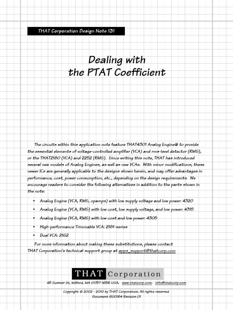 Dealing With The PTAT Coefficient | PDF