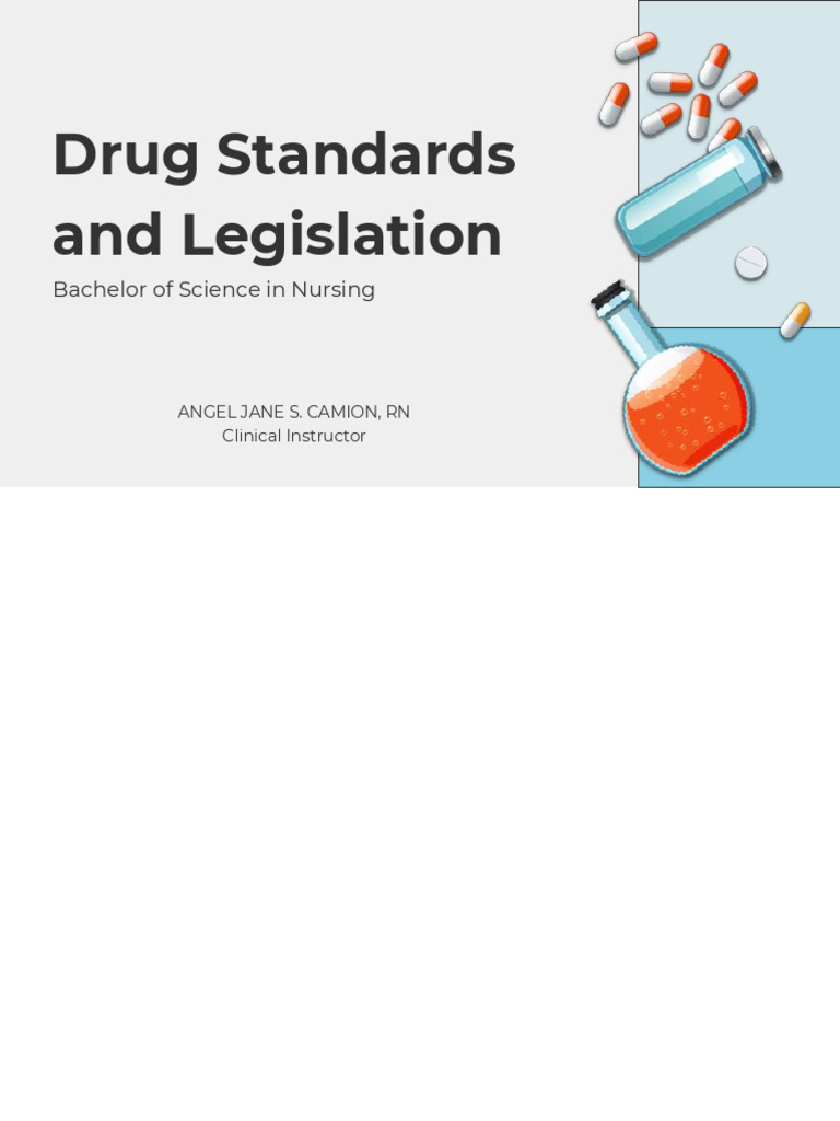 Drug Standards and Legislations | PDF