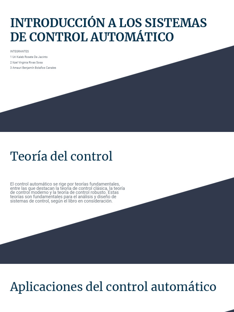 INTRODUCCIÓN A LOS SISTEMAS DE CONTROL AUTOMÁTICO | PDF