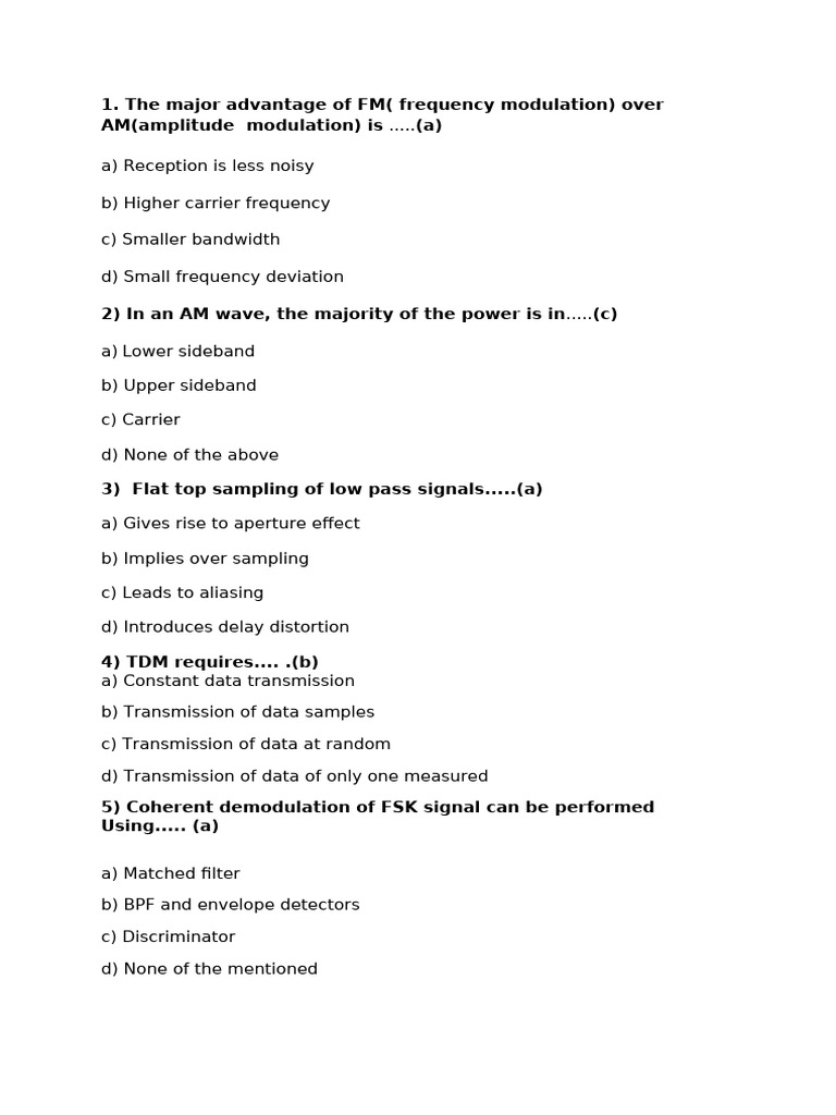 Communication Lab Viva Questions | PDF