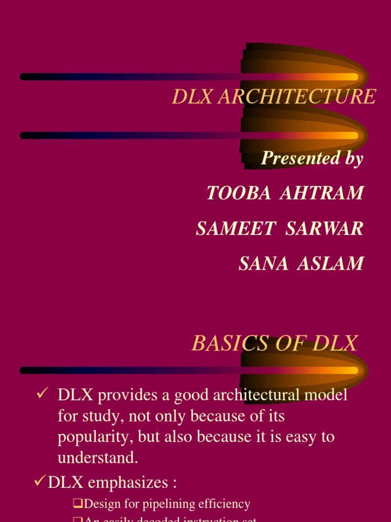DLX Architecture Overview | PDF