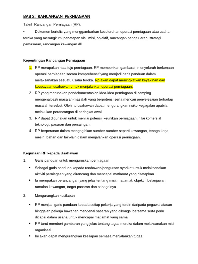 BAB 2 - Business Project | PDF