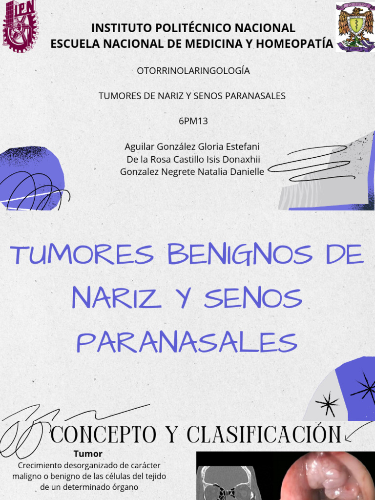 Tumores de Nariz y Senos Paranasales | PDF