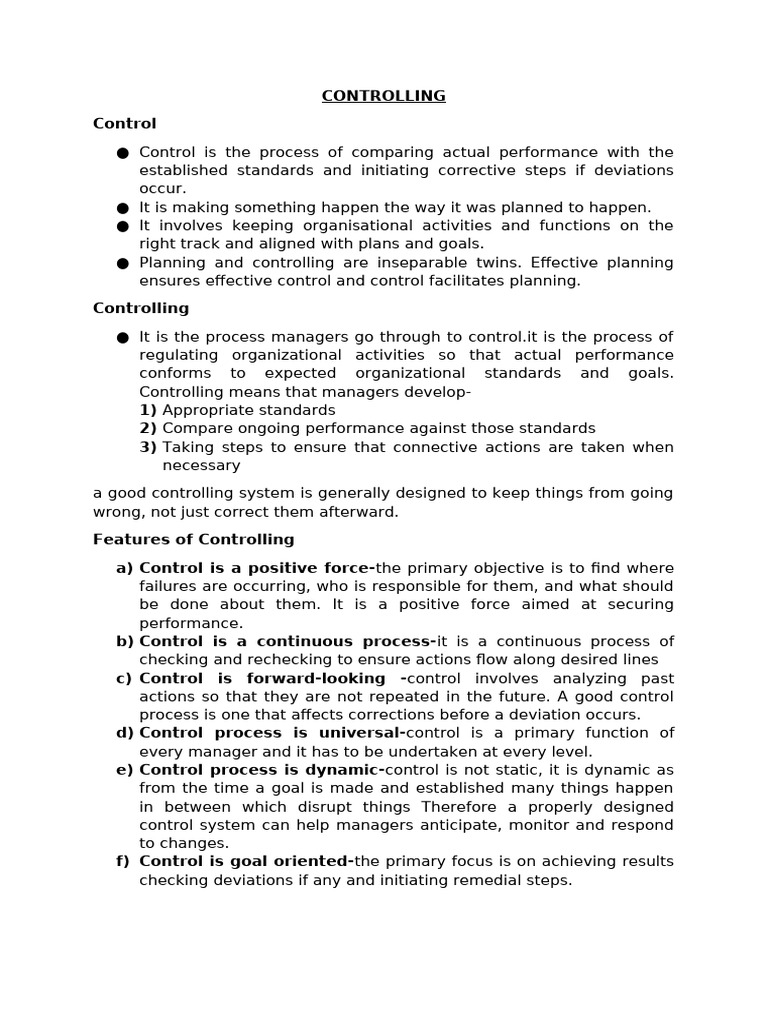 Mpa 1 Controlling | PDF