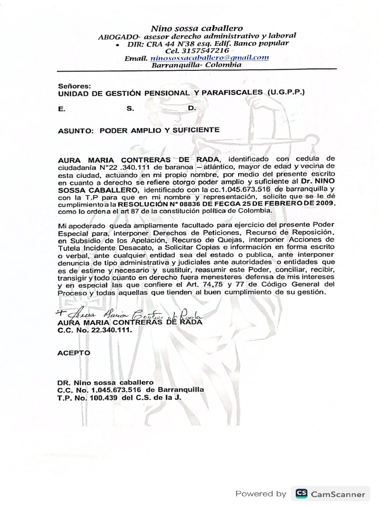 Poder Amplio y Suficiente | PDF