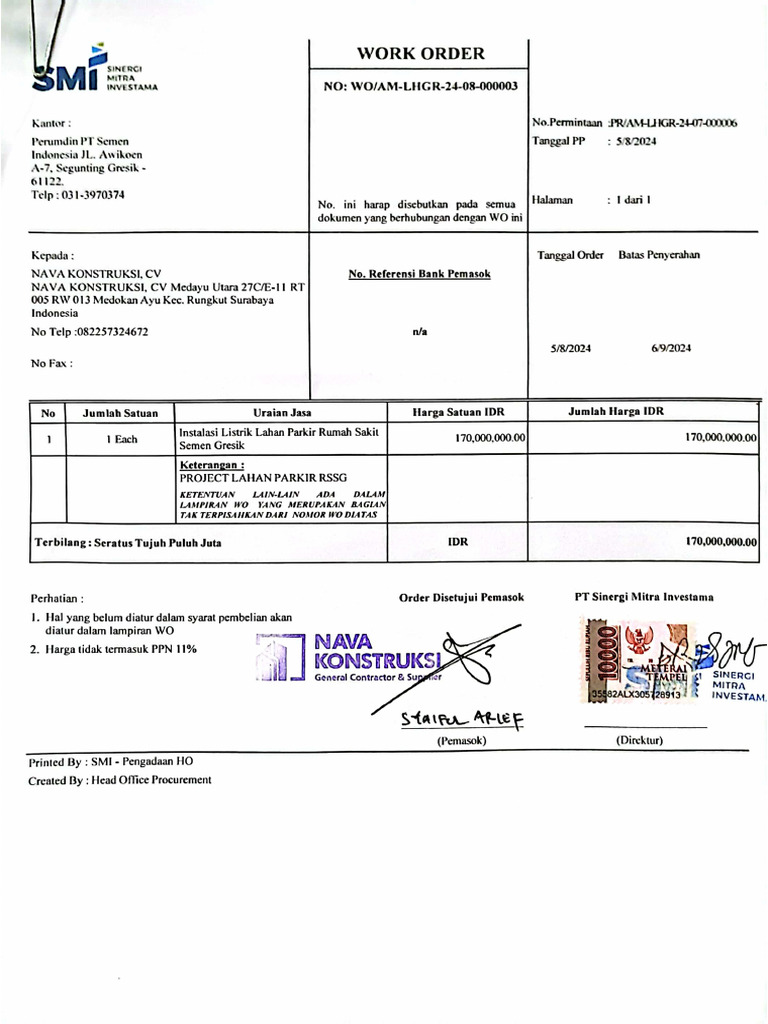 WO PT SMI cctv&pju | PDF