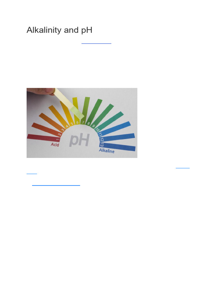 Alkalinity and PH-1 | PDF