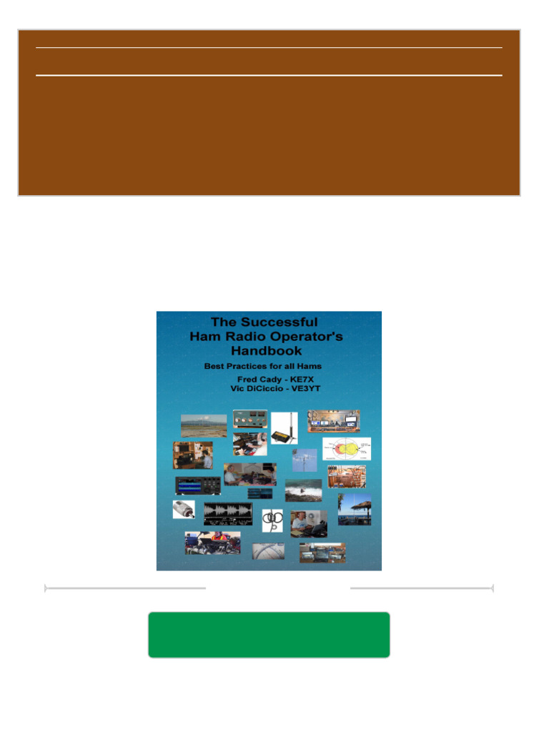 Instant Ebooks Textbook The Successful Ham Radio Operator S Handbook ...