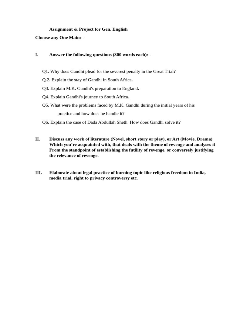 Assignment For BBA LLB | PDF
