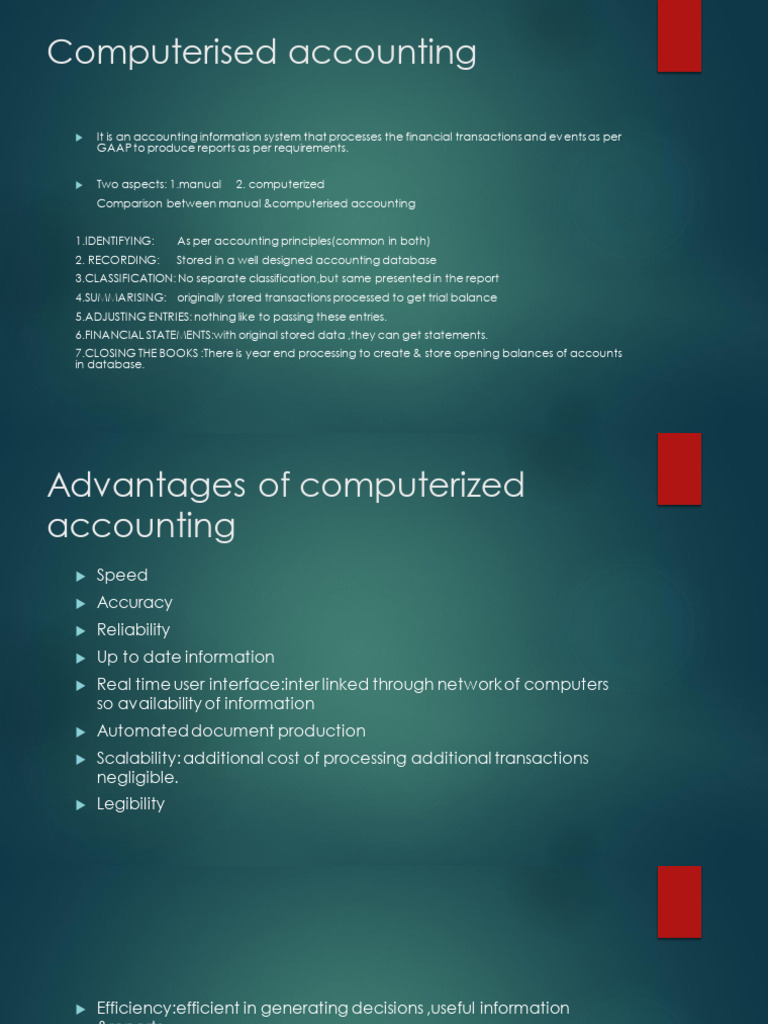 Computerised Accounting | PDF