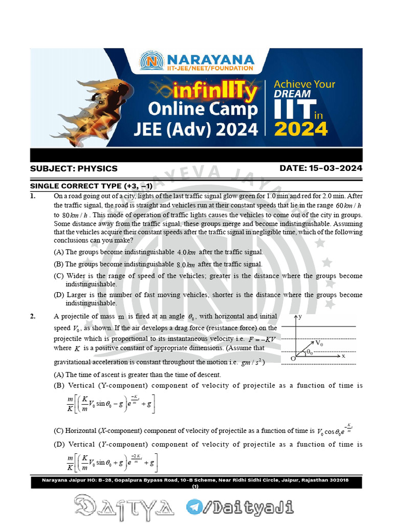 Physics Practice Sheet Class1 | PDF