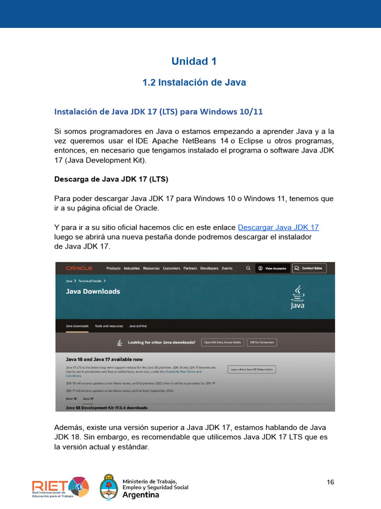 1.2 Instalación de Java | PDF