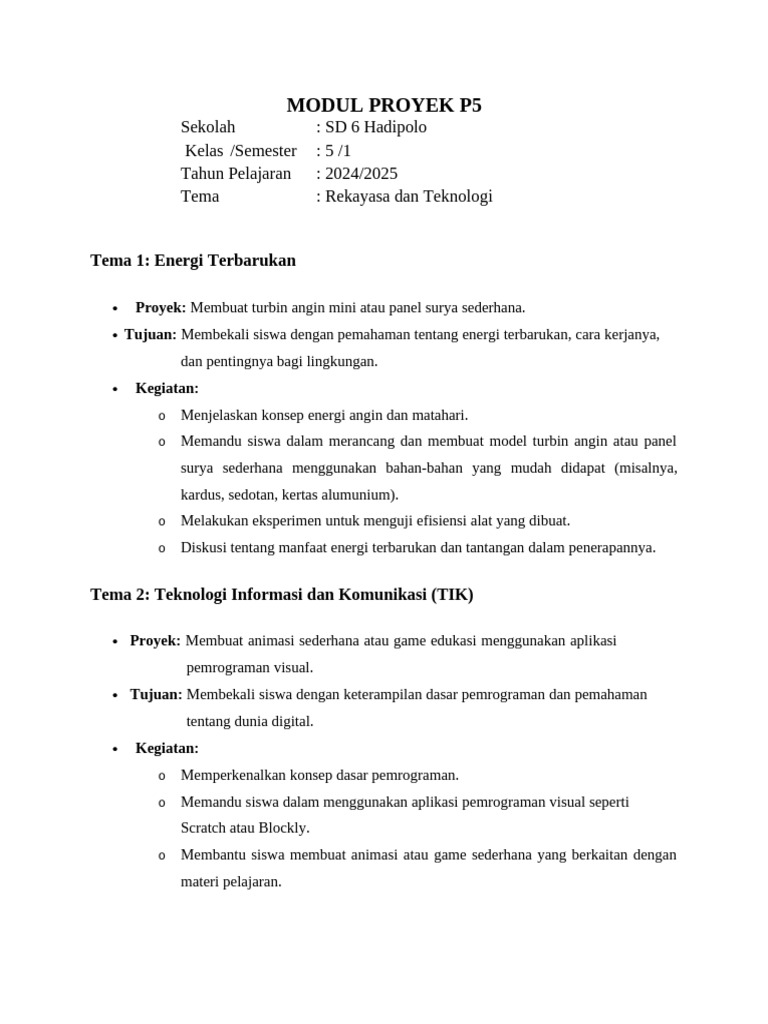 Modul Proyek P5 | PDF