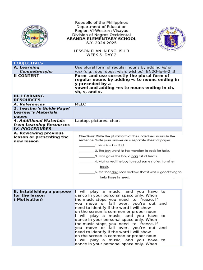 ENGLISH Q1 WEEK 5 Grade 3 | PDF