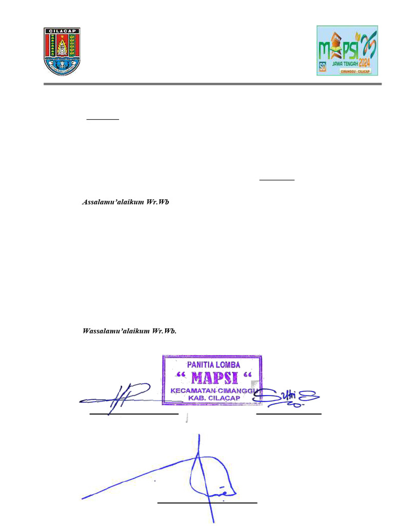 Undngn Pelaksann Mapsi 2024 - Sekolah | PDF