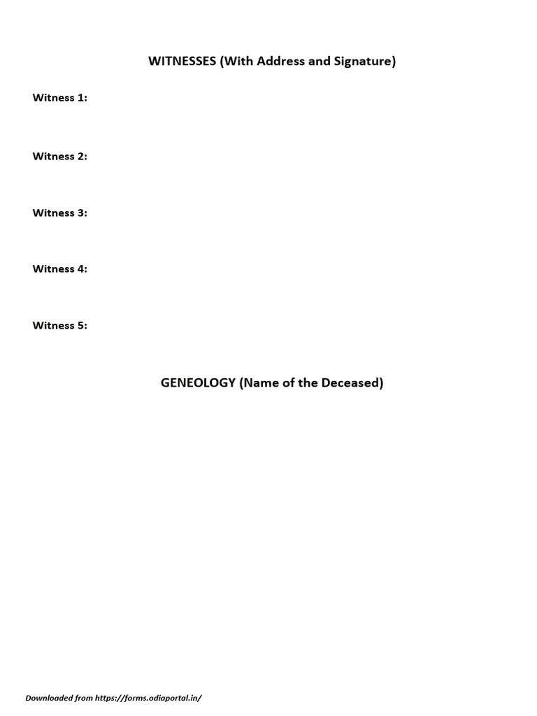 RI Report Form for Legal Heir Certificate | PDF | Science & Mathematics